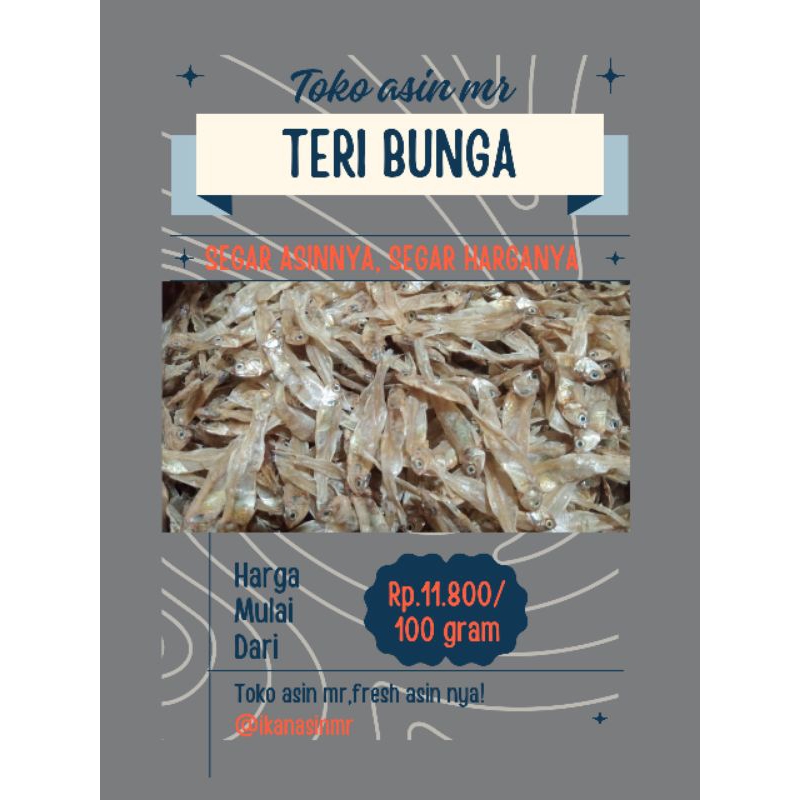 Jual Teri Tawar Bunga 100/250 gram (Gratis ongkir) | Shopee Indonesia