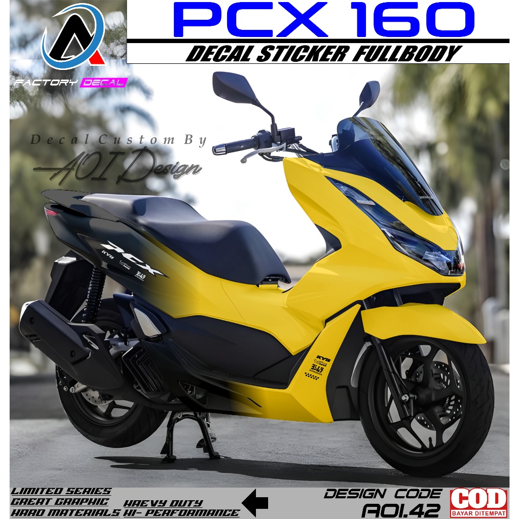 Jual Decal Stiker HONDA PCX 160 Polos Full Body 2021 2022 2023 2024 ...