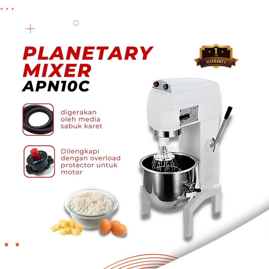 Jual GETRA PLANETARY MIXER 10 L APN10C / APN-10C / MIXER 10 LITER ...