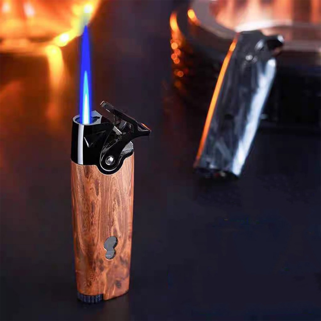 Jual Korek Api Bara Unik Isi Ulang Gas Api Tahan Angin Torch Blue Flame ...