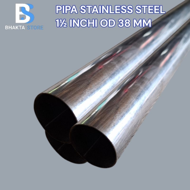 Jual Pipa Stainless Steel 1 1/2 Inchi OD 38 mm Tebal 1 mm | Shopee ...