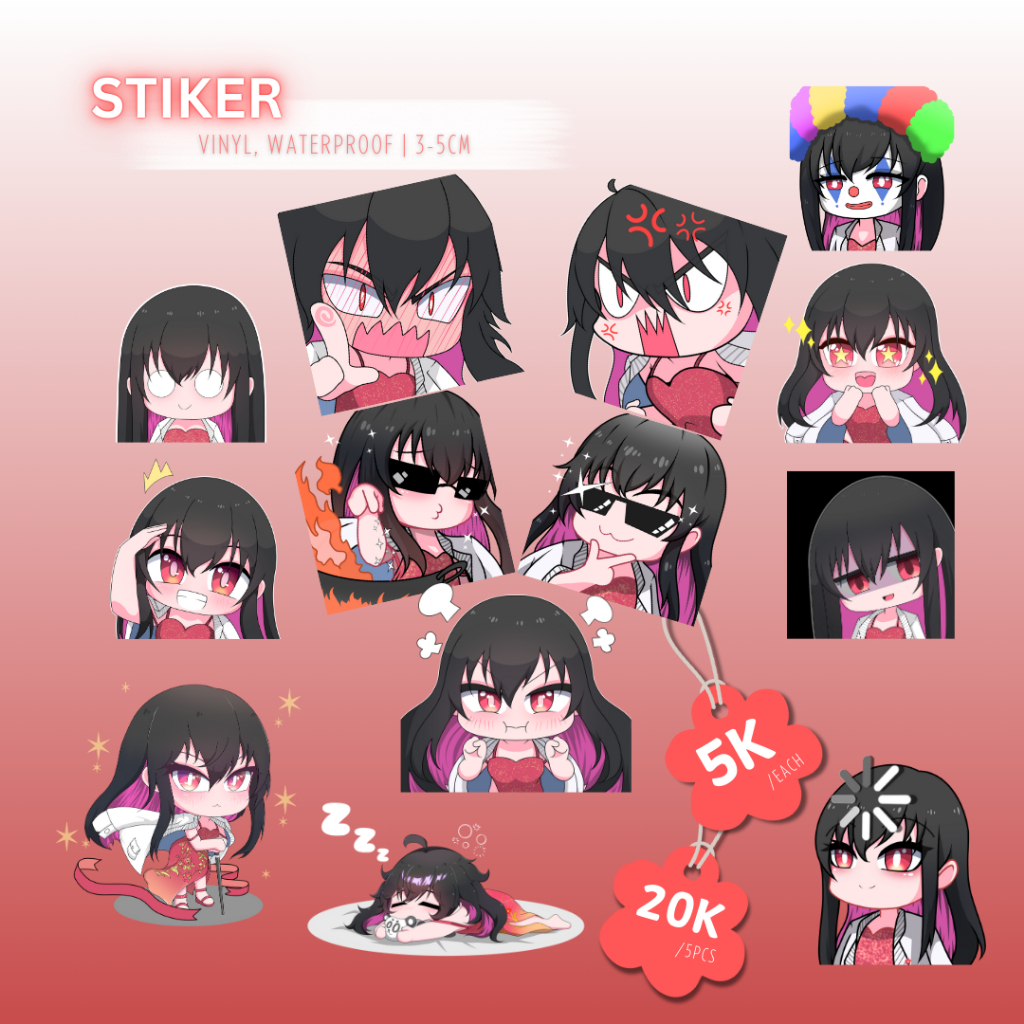 Jual Stiker Kelly Cathlyn | Waterproof, Vinyl | 3-5CM | Shopee Indonesia