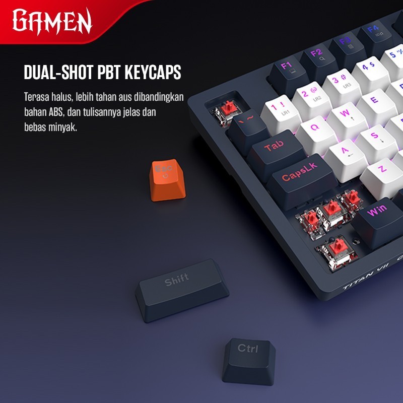 Jual Gamen Titan 7 / VII Keyboard Gaming Mechanical Linear Switch 94 ...
