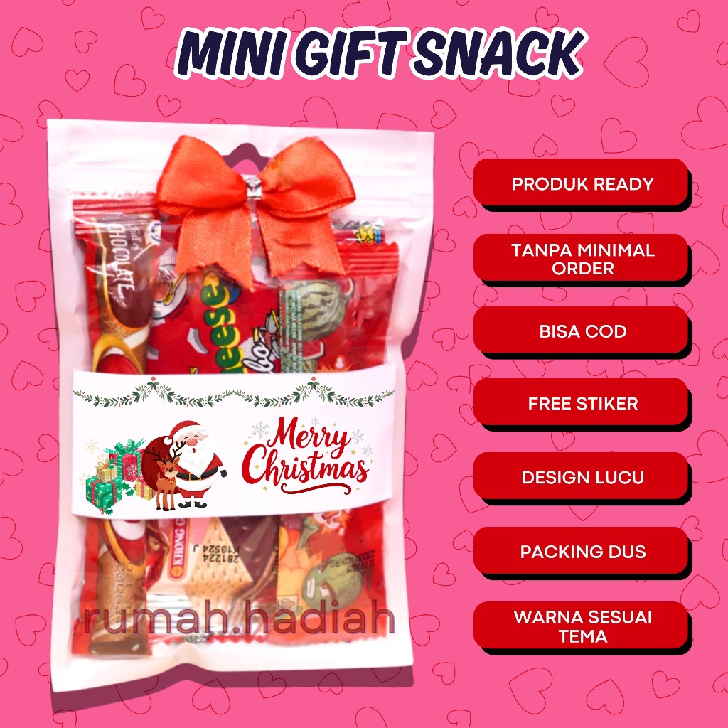 Jual Mini Gift Snack Tema Merah / Mini Hampers / Mini Gift Ulang Tahun ...