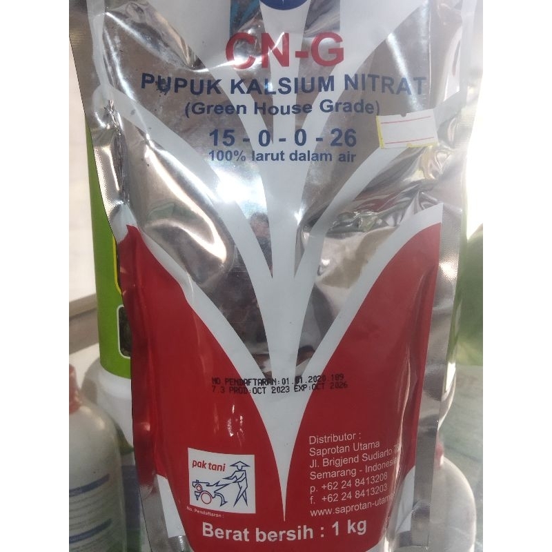 Jual CN-G pak tani, pupuk kalsium nitrat netto 1kg | Shopee Indonesia