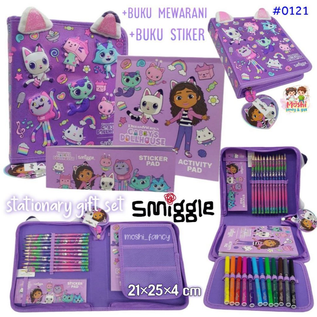 Jual Smiggle Midi Zip Kit Stationary Gift Set Gabbys Doll House/ Pencil ...