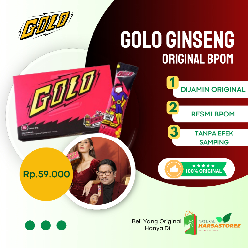 Jual Gojek Instant Golo Ginseng 1 Box Isi 5 Sachet Original Resmi Bpom ...