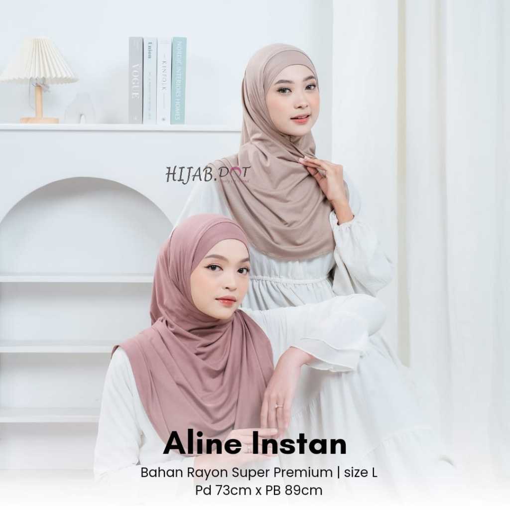 Jual Aline Pashmina Instan Oval Rayon Premium By HIJAB.DOT | Shopee ...