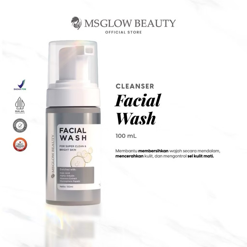 Jual MS GLOW - FACIAL WASH - 100 ML | Shopee Indonesia