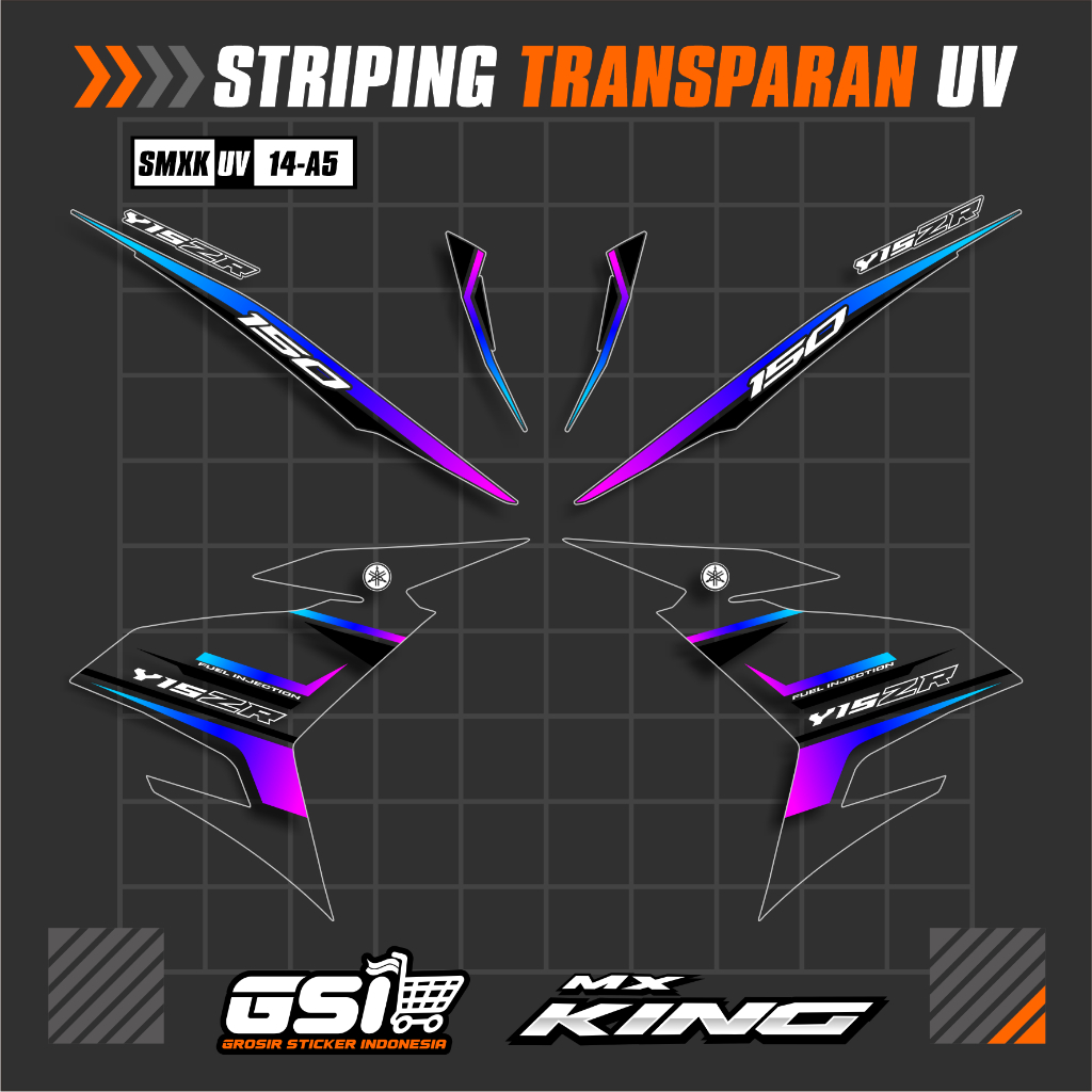 Jual Striping Transparan MX KING Y15ZR Diasil - Stiker Semifull Yamaha ...