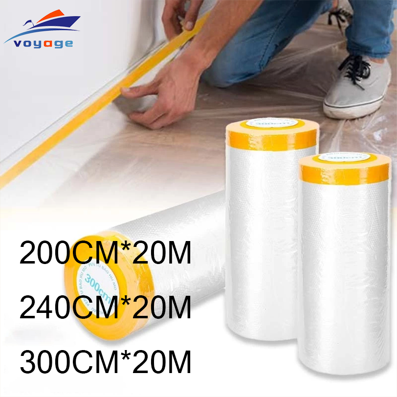 Jual 20M Covering Film Masking Tape Ksatria Tape | Cover Plastic Film ...