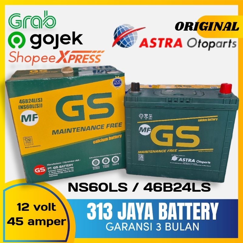 Jual AKI MF GS ASTRA NS60LS / 46B24LS HONDA HRV , CRV , NEW CIVIC ODISSEY , ACCORD ( aki kering ...