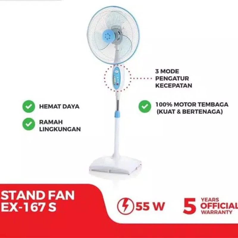 Jual KIPAS ANGIN MASPION BERDIRI EX-167S - 2 FUNGSI - DUDUK - TEGAK ...
