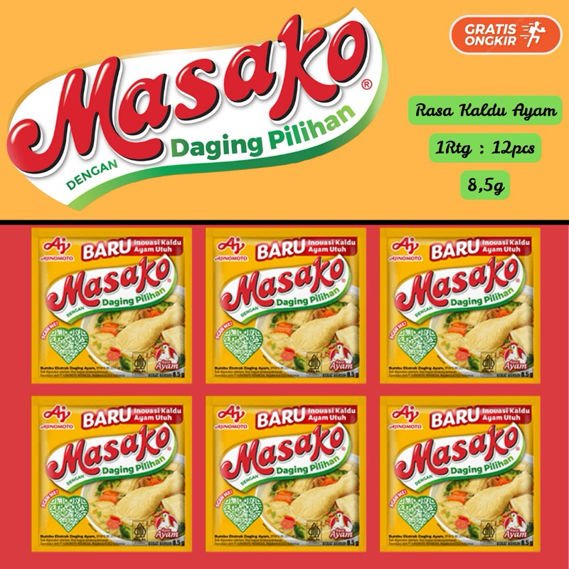 Jual Masako Daging Pilihan Rasa Kaldu Ayam 8.5g | Shopee Indonesia