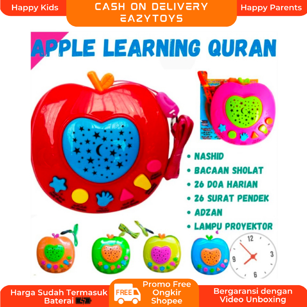 Jual Mainan Edukasi Anak Apple Apel Qur’an Belajar Ngaji Doa Islam ...