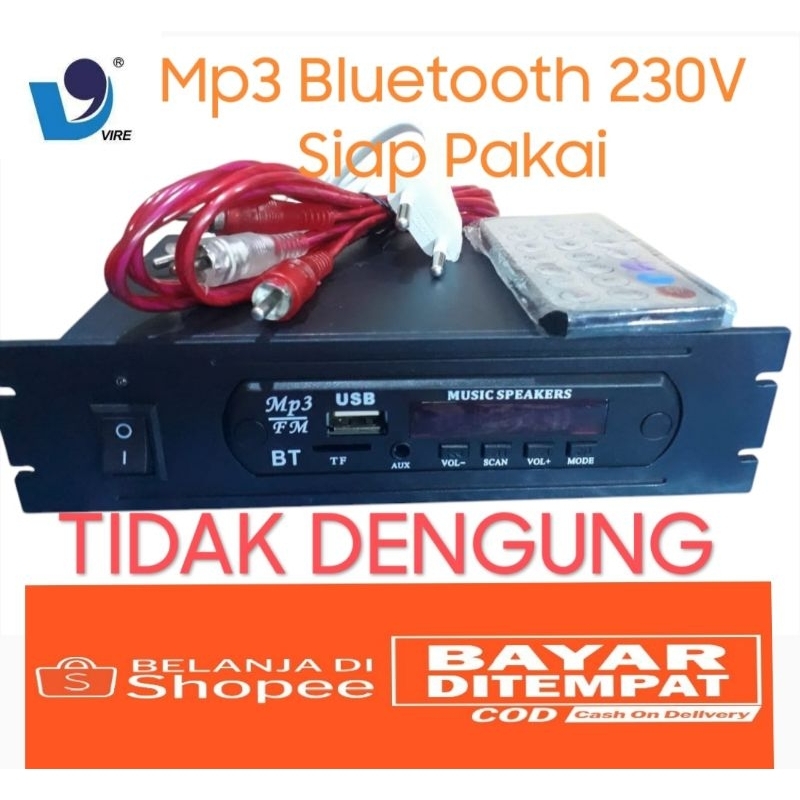 Jual SIAP PAKAI MP3 BLUETOOTH 230V AC & 12V DC LAYAR BIRU ORIGINAL VIRE ...