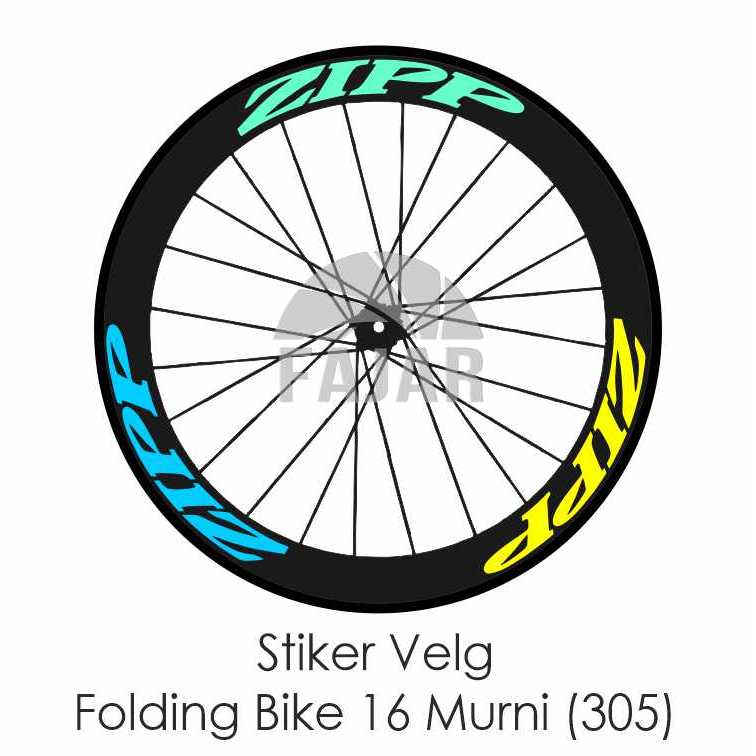 Jual Stiker Zipp Untuk Velg Sepeda Lipat Rims 16 Murni (305) Harga ...