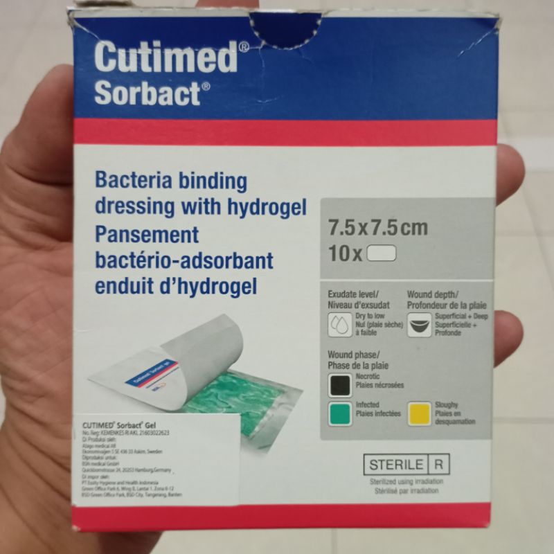 Jual Cutimed Sorbact Gel Pansement Bacteria 7,5cm x7,5cm 1pcs | Shopee Indonesia