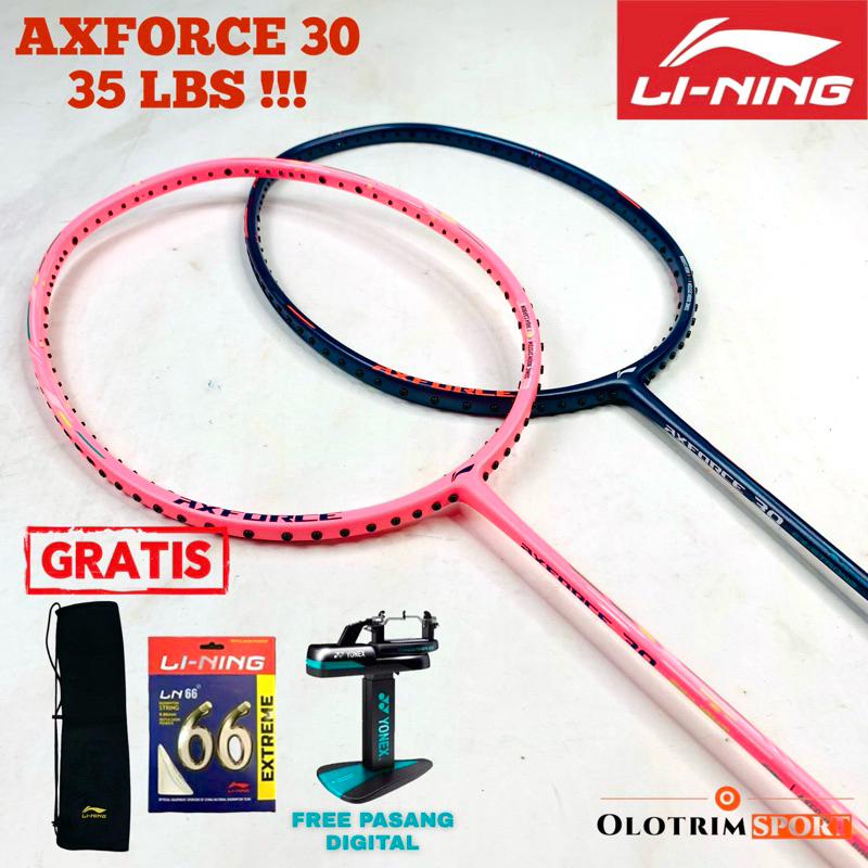 Jual [ 35 LBS ] Raket Badminton LINING AXFORCE 30 EXTRA STRONG LIGHT 4u ...