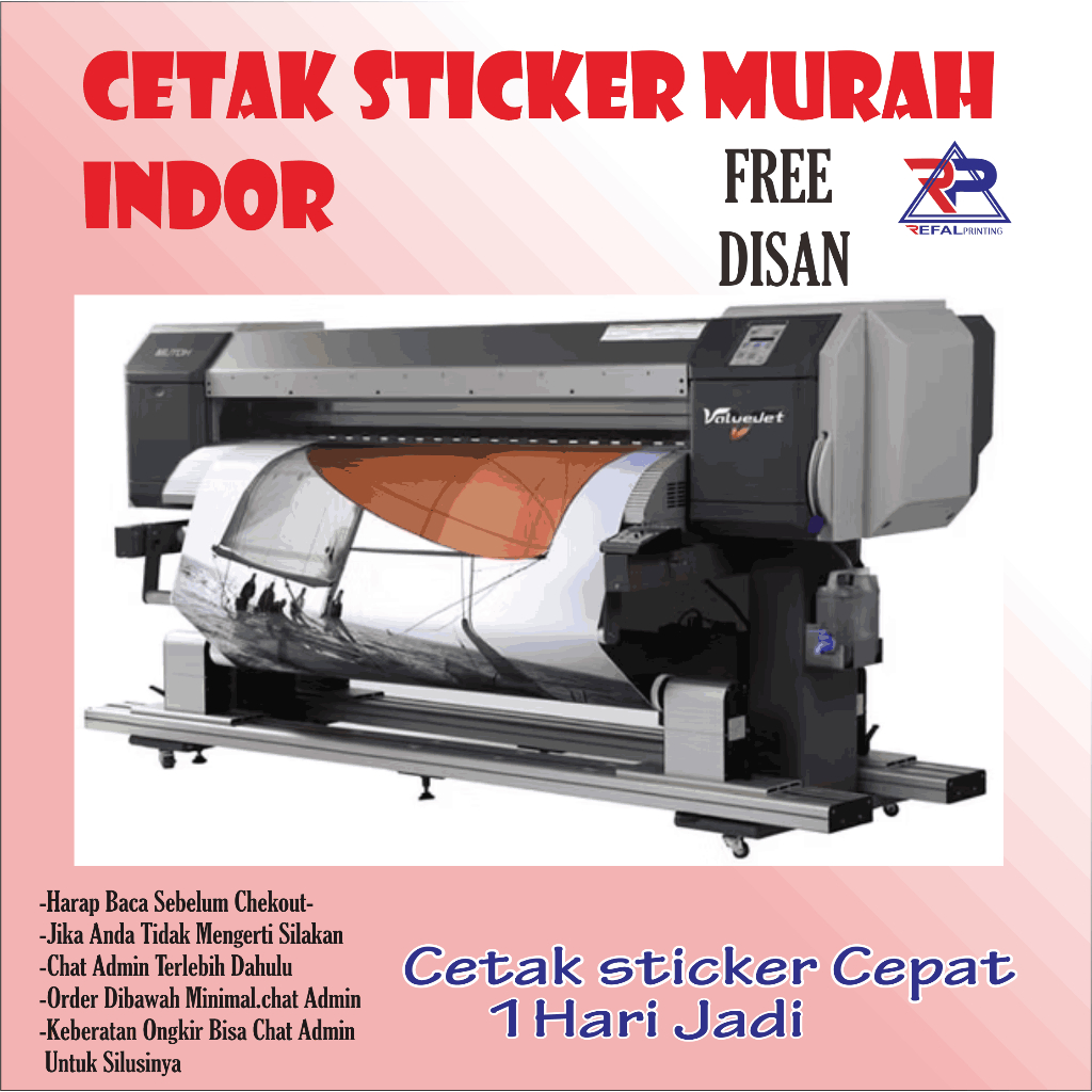 Jual Cetak Sticker Vinyl Meteran Indoor | Print Stiker Meteran | Shopee ...