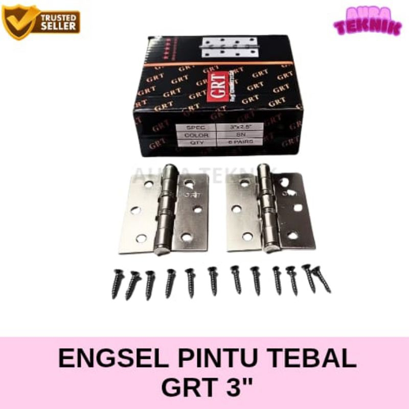 Jual ENGSEL PINTU JENDELA TEBAL GRT 3 INCH SILVER | Shopee Indonesia