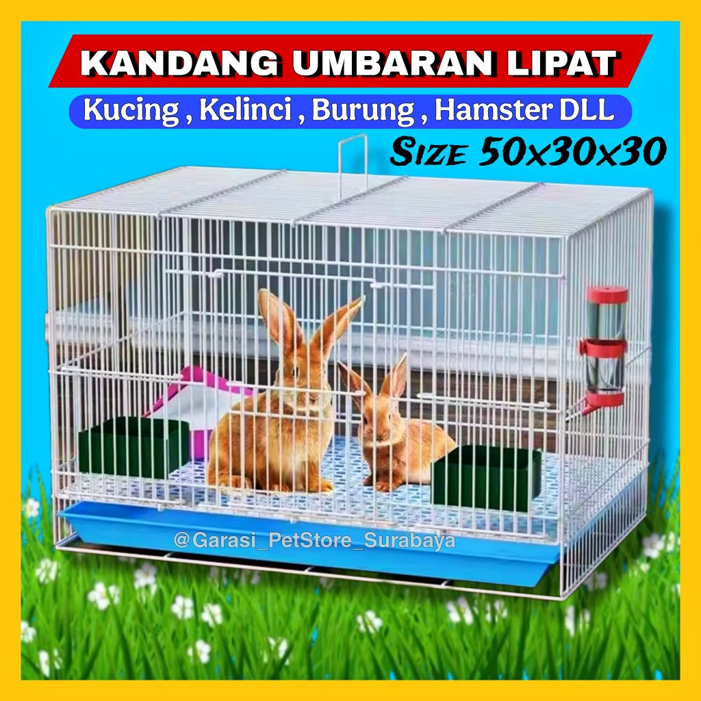 Jual GPSS- Kandang Besi Lipat 50x30x30 Kandang Kucing Kitten Kelinci ...