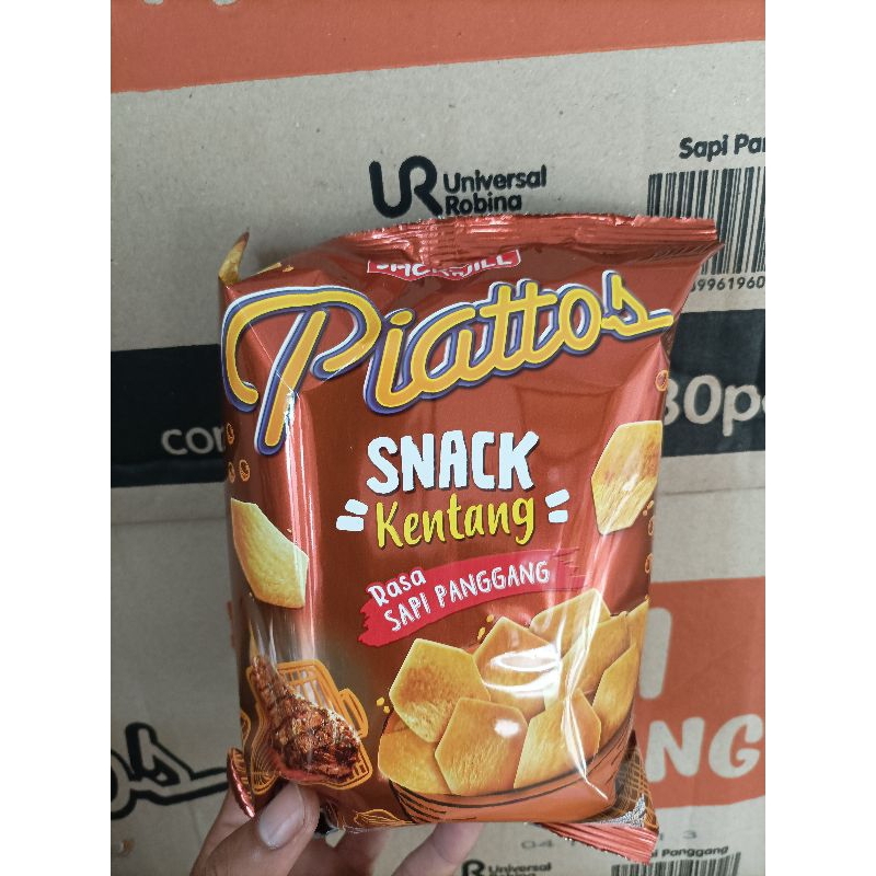Jual Piattos 68g 1 dus rasa sapi panggang | Shopee Indonesia