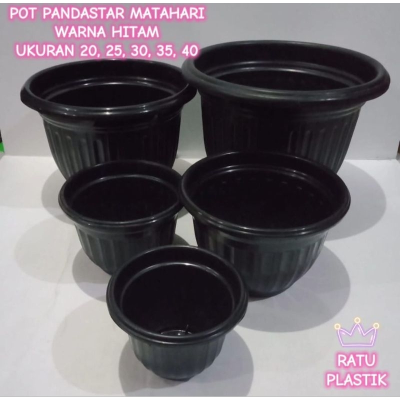 Jual POT BUNGA MURAH HITAM PLASTIK POT TANAMAN POT PLASTIK MATAHARI ...