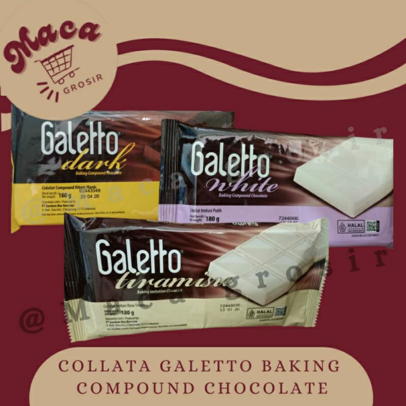 Jual COLATTA GALETTO COMPOUND COKLAT 180 GR/BERBAGAI VARIAN RASA ...