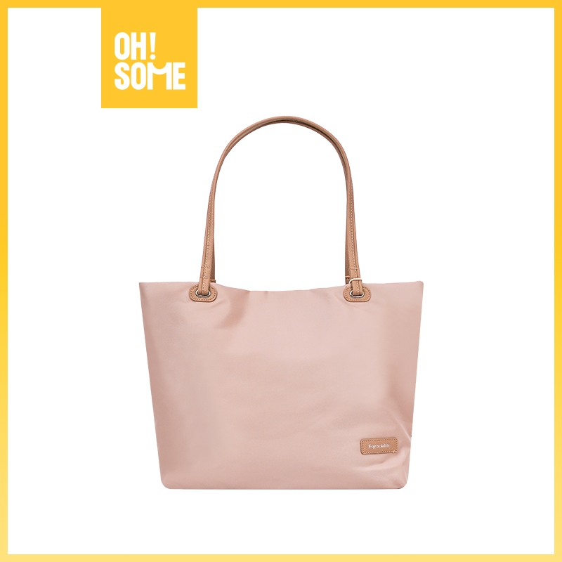 Jual OHSOME - Egradable Simple Tote Bag Apricot/Black Color Tas Bahu ...