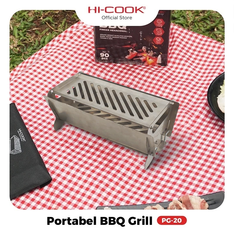 Jual Hi-Cook Portable BBQ Grill Knockdown Kecil 20 x10 | Alat Panggang ...