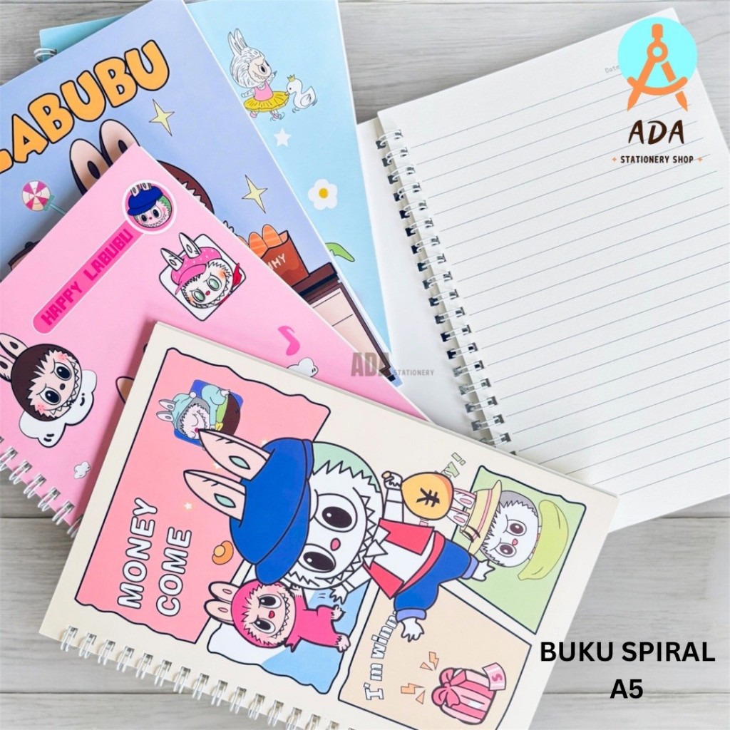 Jual BUKU SPIRAL A5 LABUBU/ NOTEBOOK A5/2282 | Shopee Indonesia