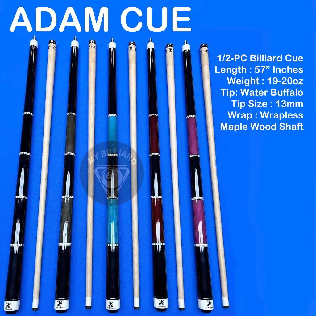 Jual ADAM II Cue Stick Billiard Play Grip Wrapless 13mm ADAM 2 Stik ...