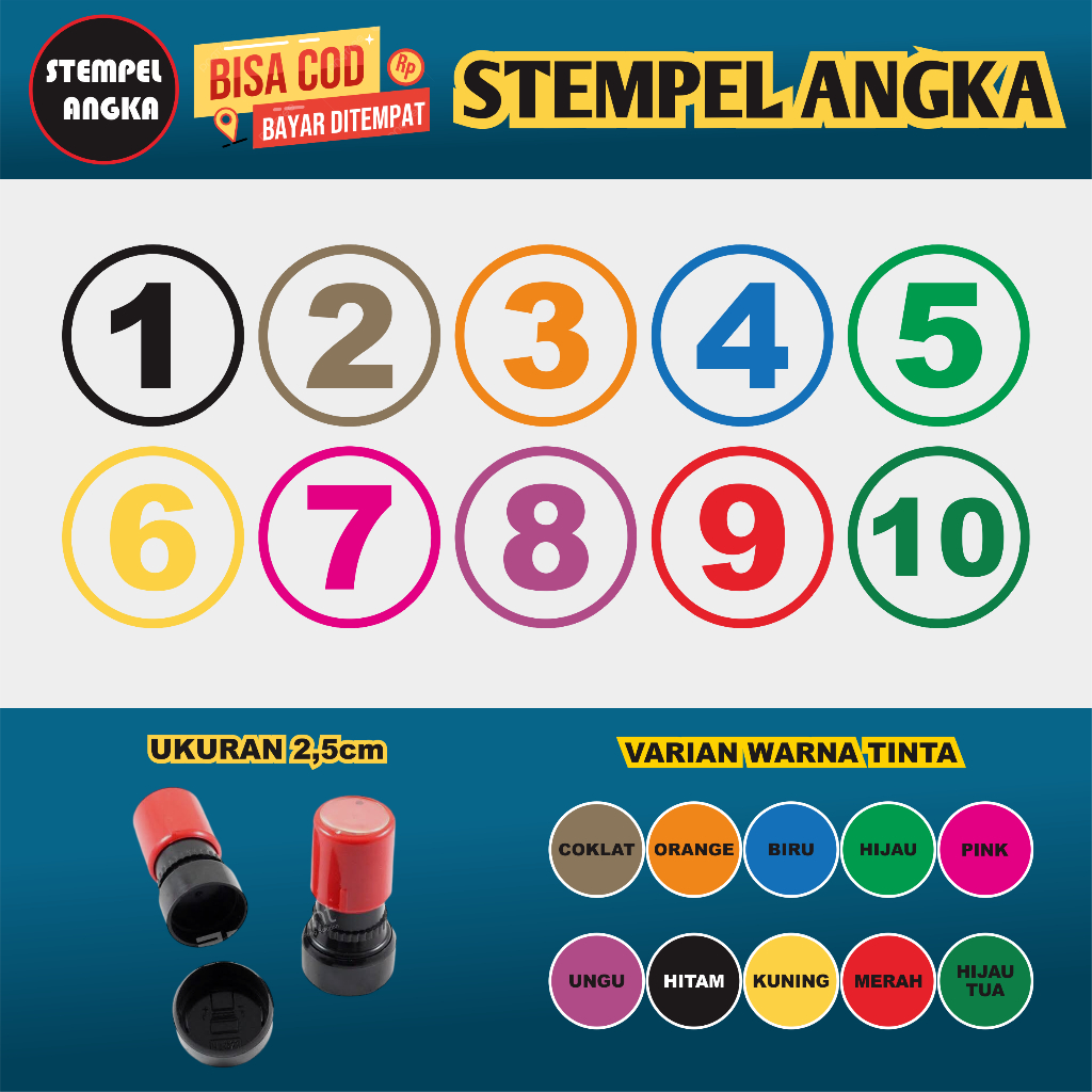 Jual Stempel Angka Nilai Stempel Flash Otomatis Tanpa Bantalan Tinta ...