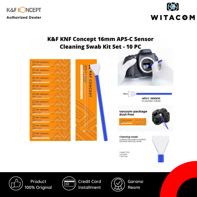Jual K&F KNF Concept 16mm APS-C Sensor Cleaning Stick Kit Set - 10 PC ...