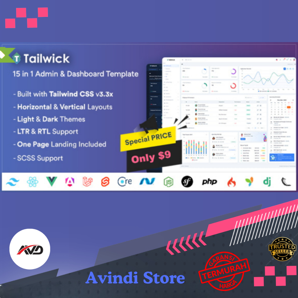 Jual Tailwick - Tailwind CSS Admin & Dashboard Template | Shopee Indonesia Jual Tailwick - Tailwind CSS Admin & Dashboard Template | Shopee Indonesia