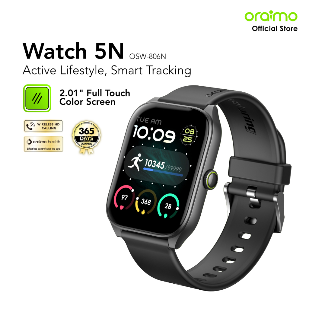 Jual (NEW LAUNCH) oraimo Watch 5N Smartwatch OSW-806N Jam Tangan Pintar ...