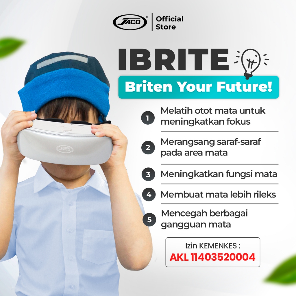 Jual Alat Terapi Mata iBrite Jaco Generasi 2 Alat Pijat Mata Eye Massager - Gratis iBrite ...