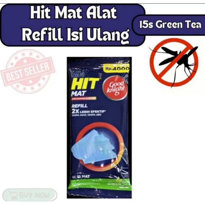 Jual HIT MAT Refill elektrik sachet isi 15s-anti nyamuk elektrik refill ...