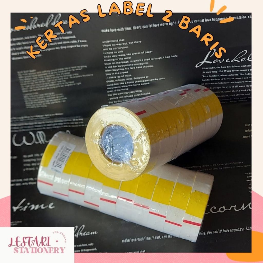 Jual Kertas Label Harga 2 Baris | Label 2 Baris Untuk mesin tembak ...