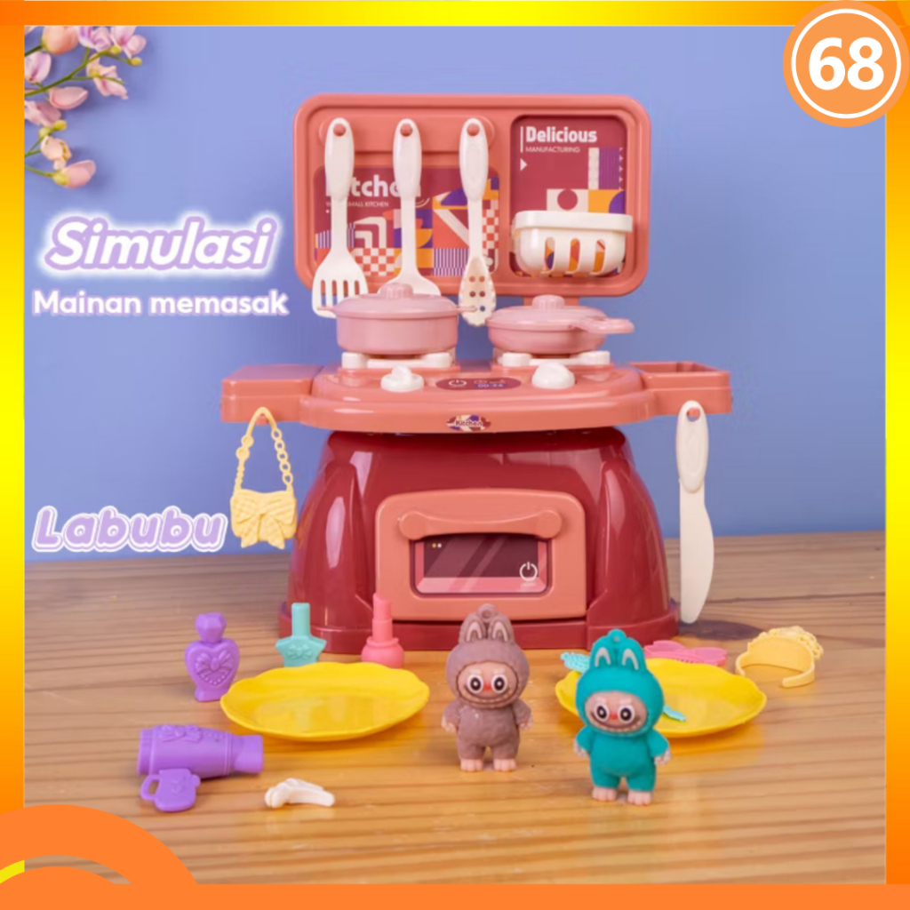 Jual [COD] Mainan Dapur Anak Kitchen Set Labubu Anak Masak Makanan ...