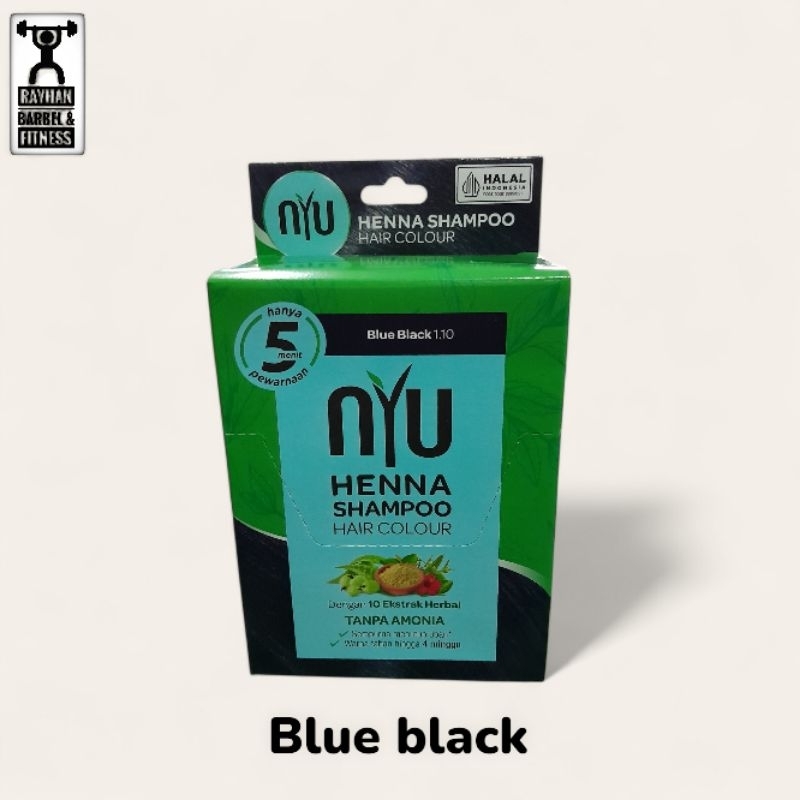 Jual NYU Henna Shampoo Blue Black Baru (Hitam Biru) | Shopee Indonesia