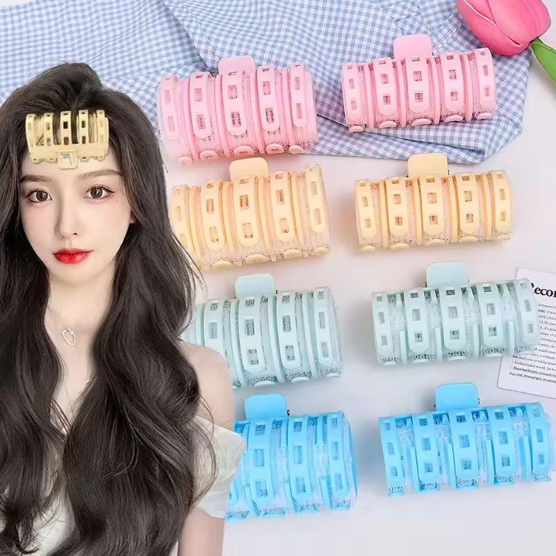 Jual GROINEYA | Roll Rambut Gulung Velcro dengan penjepit poni ukuran 3 ...