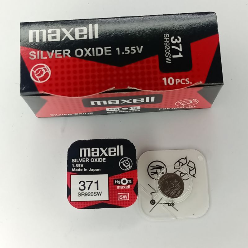Jual Baterai Maxell 371 920 SR920SW Original Battery Jam Tangan Maxell ...