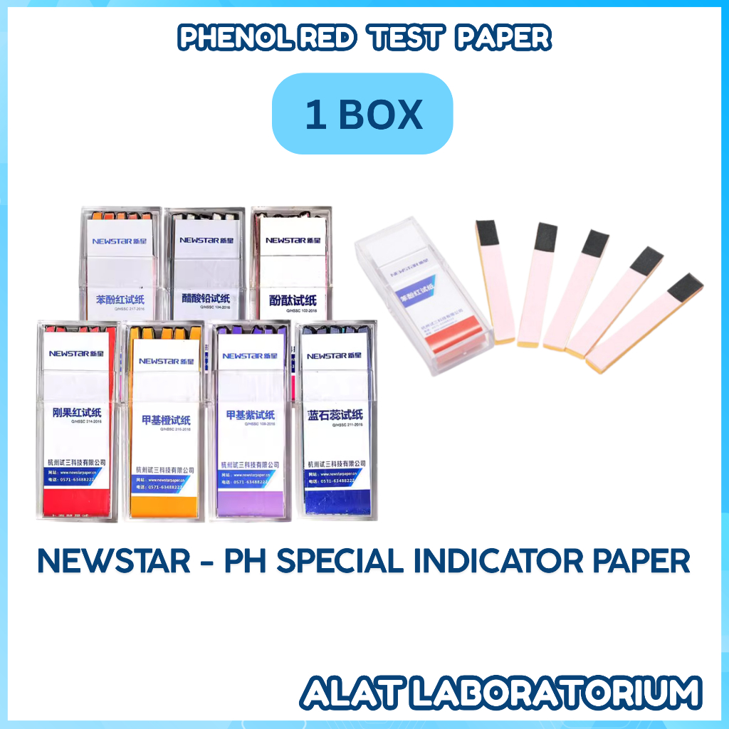 Jual KERTAS UJI FENOL MERAH / PHENOL RED TEST PAPER NEWSTAR | Shopee ...