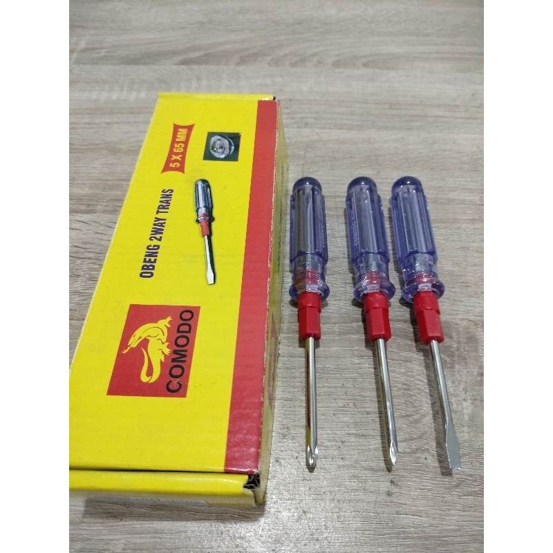 Jual Obeng 2 Way 5 x 65 mm Sedang / Obeng Cabut /Obeng Plus Minus ...