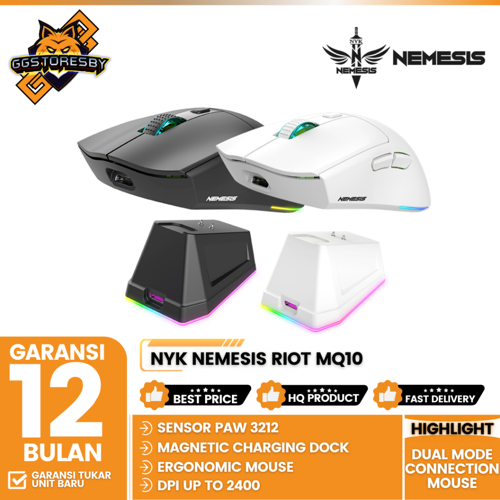 Jual Nyk Nemesis Riot Mq10 / Mq-10 Dual-Mode With Chargind Dock ...
