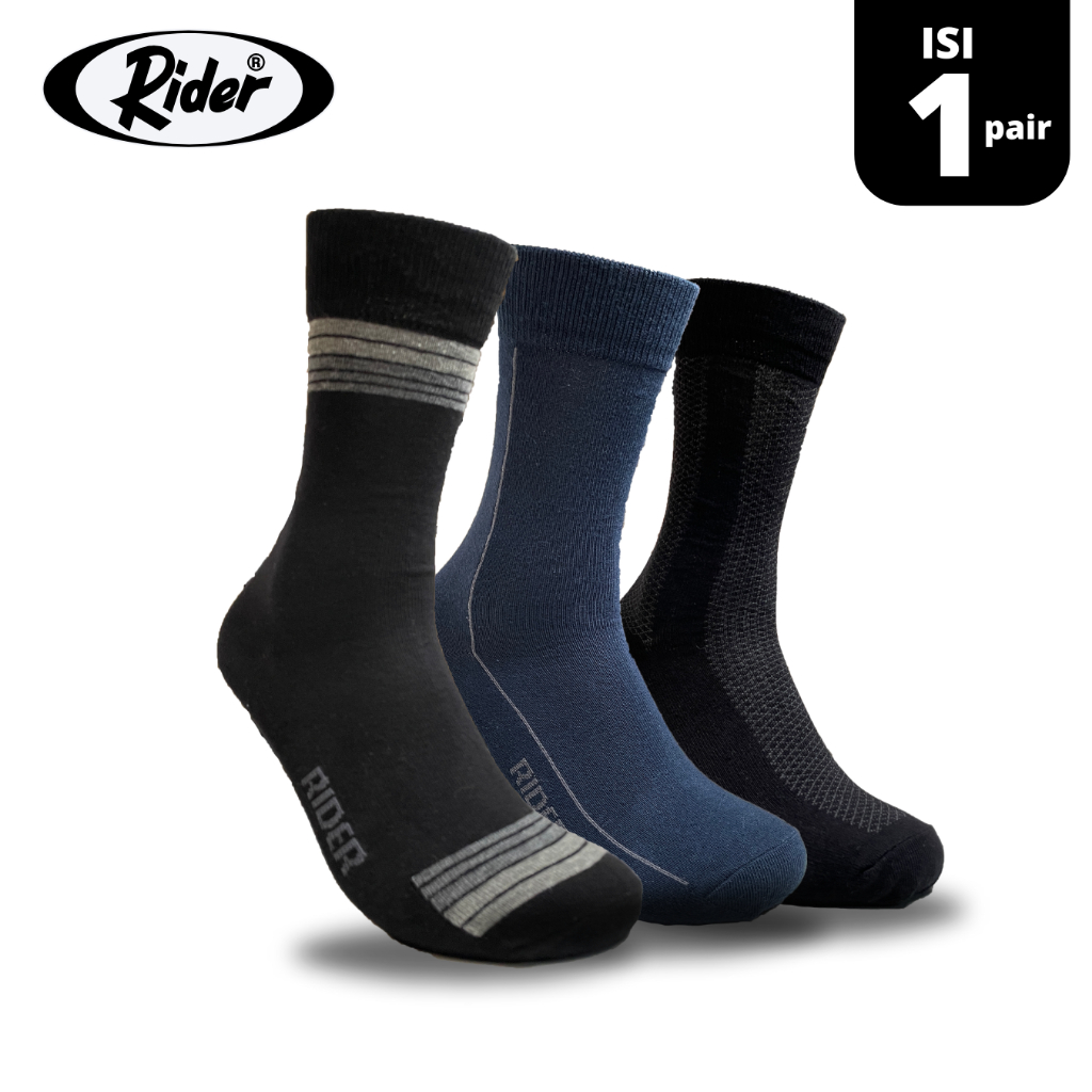 Jual Rider Premium Socks - Kaos Kaki Unisex Model Crew RS301B isi 1 ...