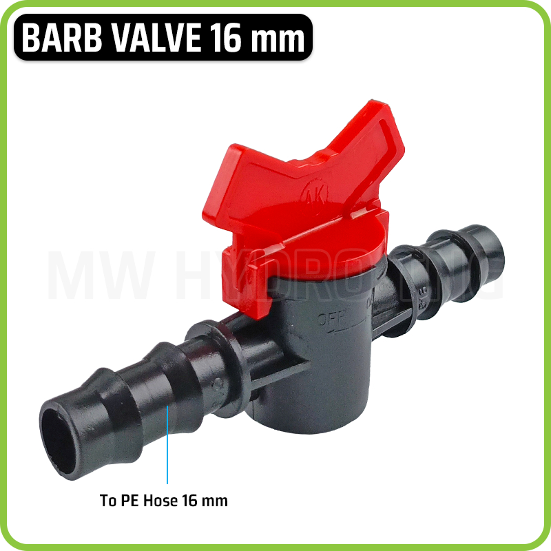 Jual Barb Valve 16 mm - Straight Joiner | Konektor Keran Selang PE Irigasi Hidroponik - Lurus ...