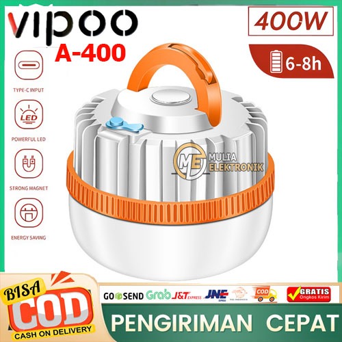Jual Lampu Emergency 400wat Lampu Gantung Camping lamp Superterang+Magnet Charger USB C HARGA ...
